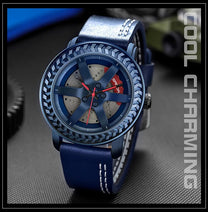 Men's Watches High Quality Quartz Spinning Waterproof Wrist Car Wheel ...
