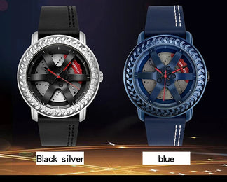 Men's Watches High Quality Quartz Spinning Waterproof Wrist Car Wheel ...